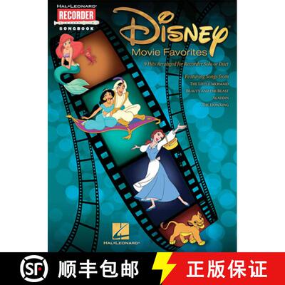 【3-4周达】Disney Movie Favorites: Recorder Songbook - 9 Hits Arranged for Recorder Solo or Duet [9781423444138]