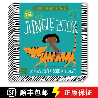 【3-4周达】Babylit Jungle Book Playset: Animal Primer Book and Playset: Animals Primer Board Book and... [9781423637462]