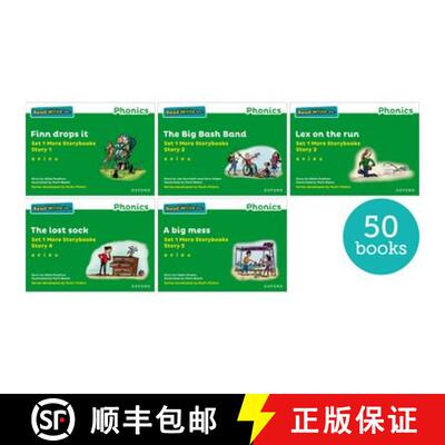 【3-4周达】Read Write Inc. Phonics: Green Set 1 More Storybooks (Pack of 50) [9781382036689]