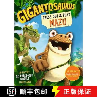 【3-4周达】Gigantosaurus - Press Out and Play MAZU: A 3D playset with press-out models and story cards! [9781800780408]