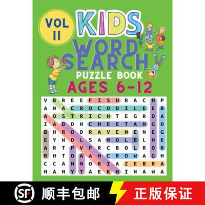 【3-4周达】Kids Word Search Puzzle Book Ages 6-12: Word Searches for Kids - Puzzles Book for Children... [9786069607183]