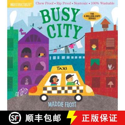 【3-4周达】Indestructibles: Busy City: Chew Proof - Rip Proof - Nontoxic - 100% Washable (Book for Ba... [9781523504688]