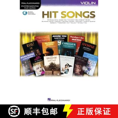 【3-4周达】Hit Songs: Violin Play-Along with Demo & Backing Tracks [9781705150153]