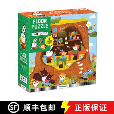 【3-4周达】Forest School 25 Piece Floor Puzzle with Shaped Pieces [9780735376922]
