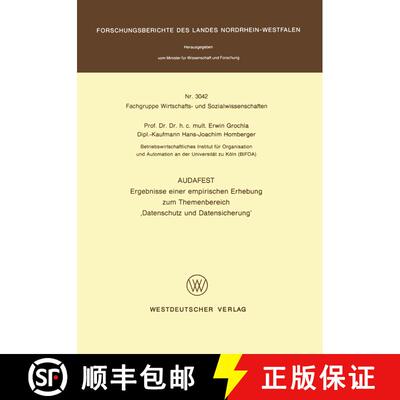 【3-4周达】Audafest: Ergebnisse einer empirischen Erhebung zum Themenbereich “Datenschutz und Datens... [9783531030425]