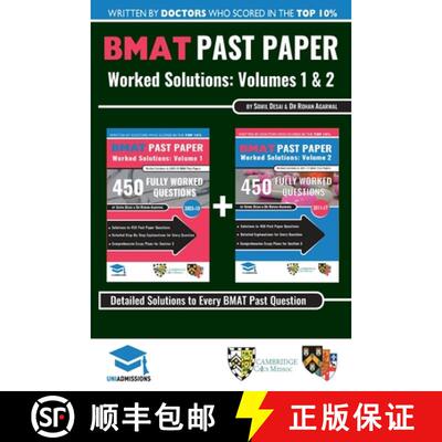 【3-4周达】BMAT Past Paper Worked Solutions: 2003 - 2017, Fully worked answers to 900+ Questions, Det... [9780993231148]
