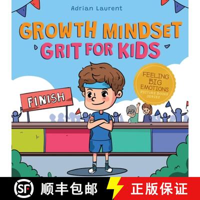【3-4周达】Growth Mindset Grit for Kids: A Fully Illustrated Story about Learning Persistence, Not Gi... [9780473587802]