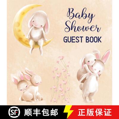 【3-4周达】Baby Shower Guest Book: Includes Baby Shower Games + Photo Pages - Create a Lasting Memory... [9781970177565]