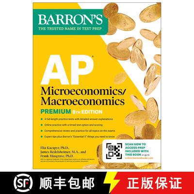 【3-4周达】AP Microeconomics/Macroeconomics Premium, Eighth Edition: Prep Book with 4 Practice Tests ... [9781506296685]