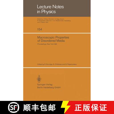【3-4周达】Macroscopic Properties of Disordered Media: Proceedings of a Conference Held at the Couran... [9783540112020]