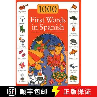 【3-4周达】精装 1000 First Words in Spanish: The first steps toward learning a new language are made ... [9781843229599]