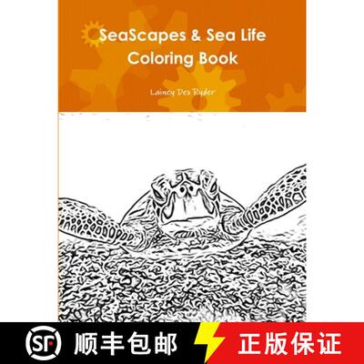【3-4周达】SeaScapes & Sea Life Coloring Book [9780359021031]