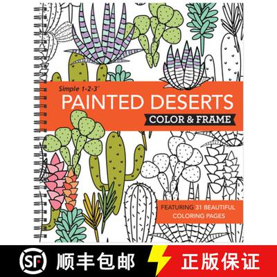 【3-4周达】Color & Frame - Painted Deserts (Adult Coloring Book) [9781645582175]