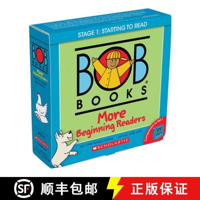 【3-4周达】Bob Books - More Beginning Readers Box Set of 12 Paperbacks Decodable Phonics Books, Ages ... [9781338673517]