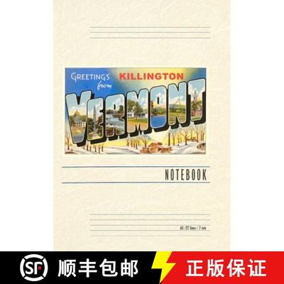 【3-4周达】Vintage Lined Notebook Greetings from Killington, Vermont [9798385453665]
