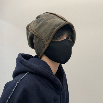 慵懒风黑色宽松潮帅男生帽子