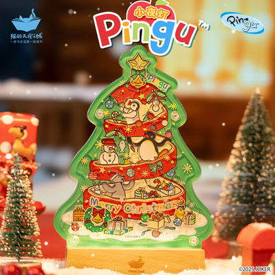 pingu发光立牌企鹅家族正版周边