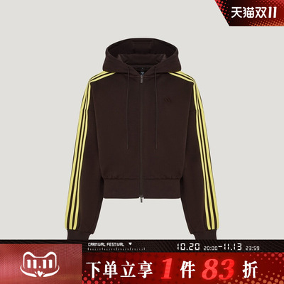 adidas阿迪达斯女子DCE CROP JK运动休闲卫衣外套KZ4190
