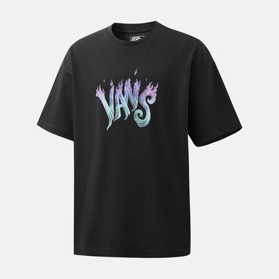 VANS范斯男子BURNING SS TEE运动休闲短袖T恤VN000TKDBLK
