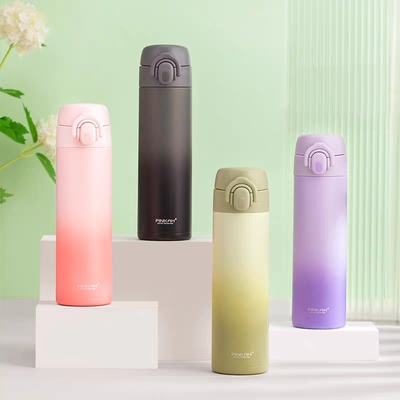 PINKAH保温杯简约直饮杯子成人316不锈钢轻便随手杯渐变色360-510