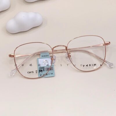 派丽蒙近视金属眼镜架女超轻经典圆框网红时尚素颜韩版新款13415