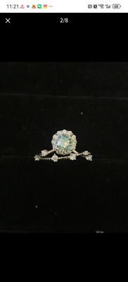 简约气质圆形优雅个性款施家华子圆钻戒指