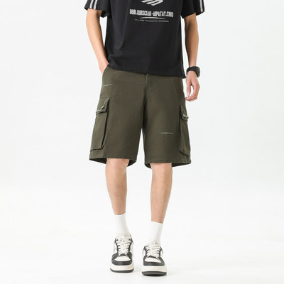 2026夏季新款潮流舒适透气休闲弹力水洗棉工装短裤2503