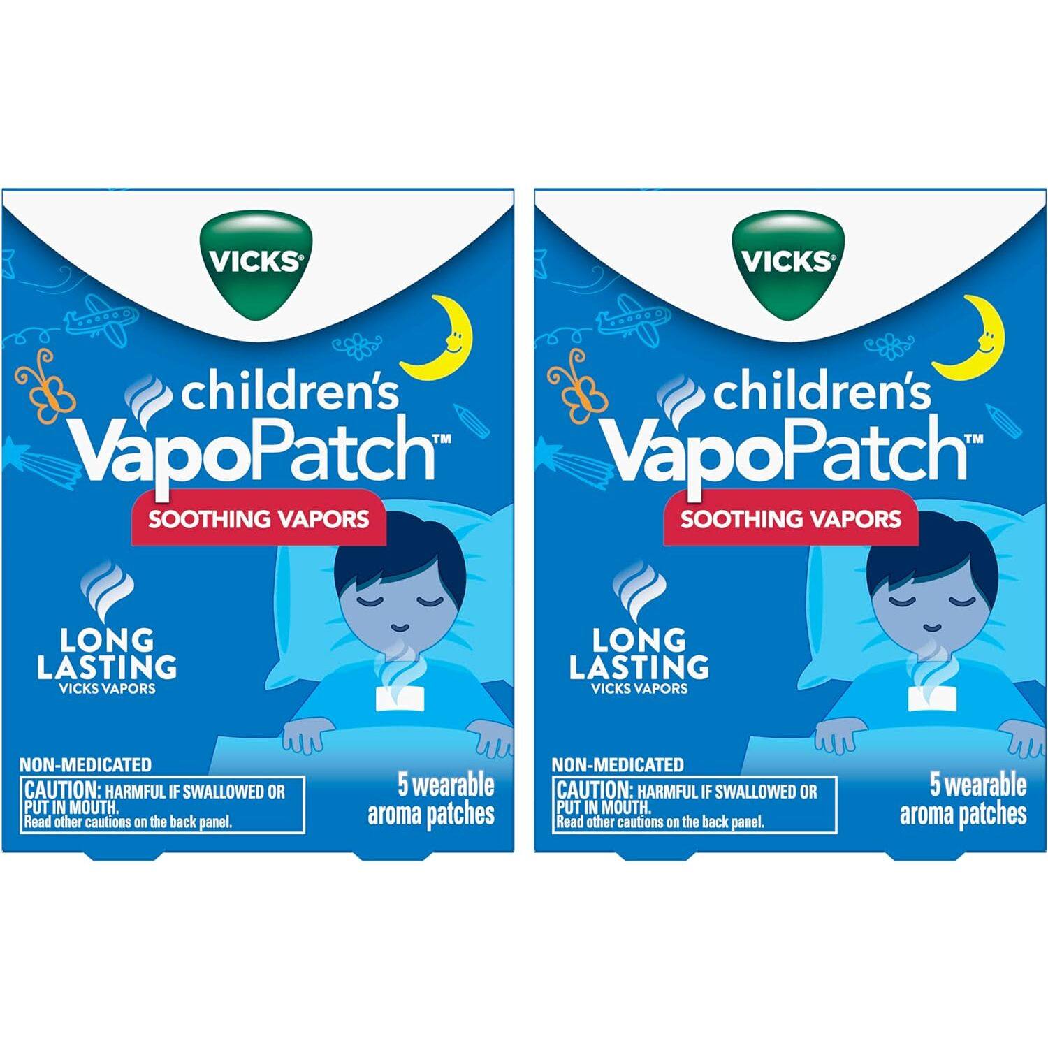 美国直邮Vicks Children's Vapo香味贴舒缓和安慰非药物蒸气 10片