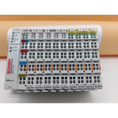 BECKHOFF BK5120 CANopen Coupler , 5xKL1408, 3x KL1002, KL110