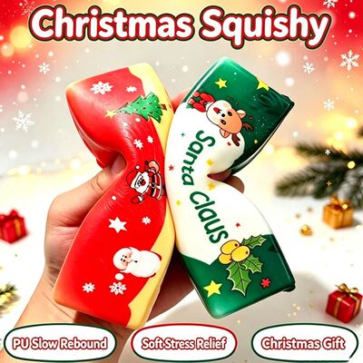 Christmas Butter Stick Squishy Stress Ball ADHD Fidget Toy C