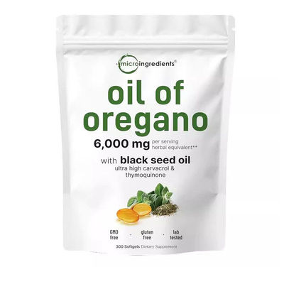 美国MicroIngredients牛至油胶囊含黑籽油免疫健康300粒
