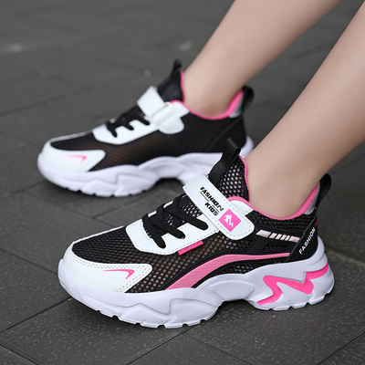 新款女童鞋夏季透气休闲跑步鞋轻