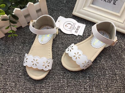 夏季小童百搭风露趾魔术贴凉鞋