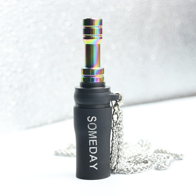 someday shisha hookah阿拉伯彩虹不锈钢+树脂水烟嘴皮套链条版