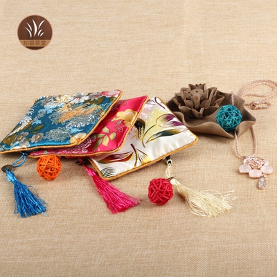 双层锦袋锦囊珠宝首饰刺绣拉链