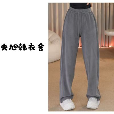 央旭韩衣舍 摇粒绒阔腿休闲裤