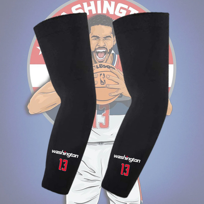 奇才普尔13号球衣印花防晒袖套男美式复古篮球宽松休闲夏季冰丝袖