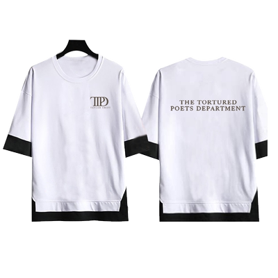 泰勒斯威夫特周边印花五分袖T恤