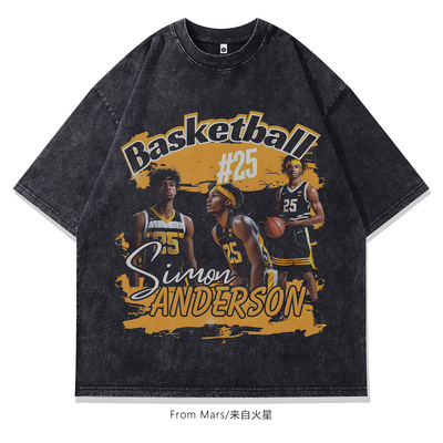 明天的胜利花宽松圆领短袖T恤