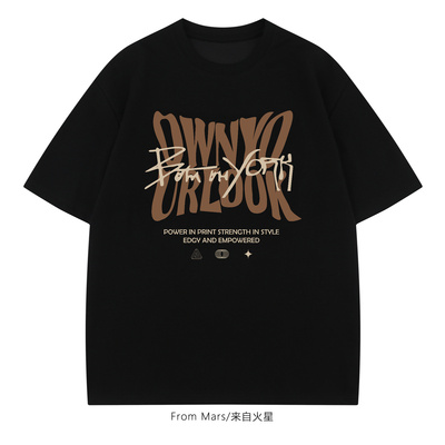 刻不容缓字母宽松休闲短袖T恤BF