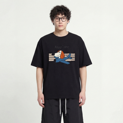 最早航班宽松休闲短袖T恤男女BF