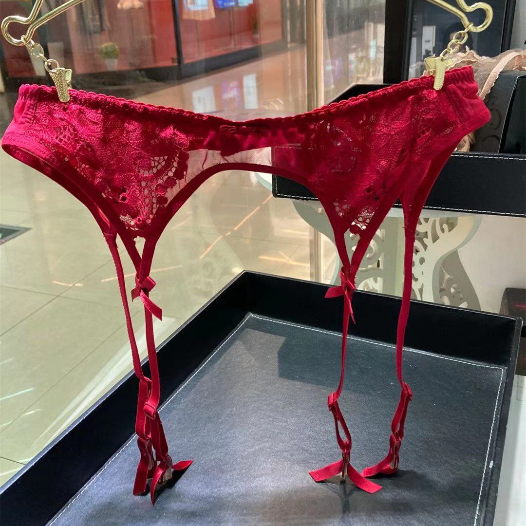 性感蕾丝吊袜带黑色白色本命年红色女