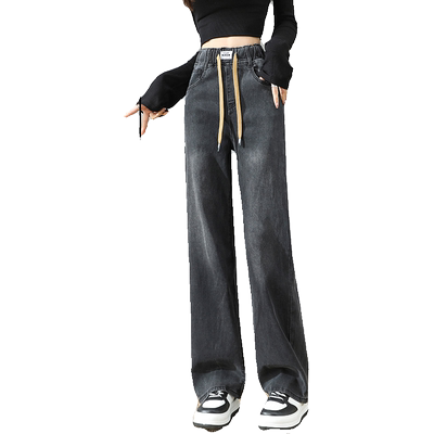 高腰天丝牛仔裤女175高个子大码