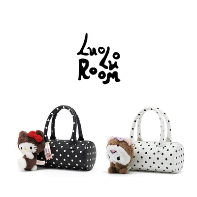 LuoLuoRoom原创正品“波点蛋糕”(荔枝纹)手提斜挎包（没有挂件）
