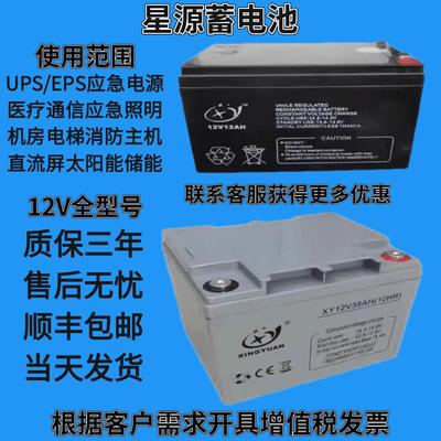 XINGYUAN星源蓄电池12V7AH20AH24AH12AH65AH100AH通信UPS电梯门禁