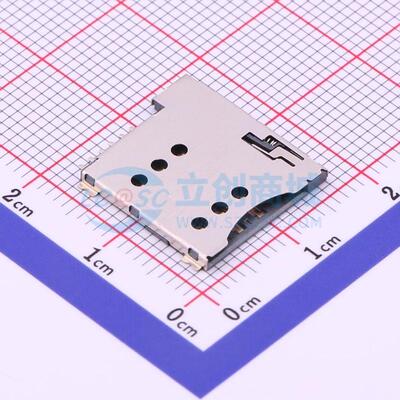SIM卡连接器 SIM-02A SMD 自弹式 MiniSIM卡 卡座 1.38mm 原装