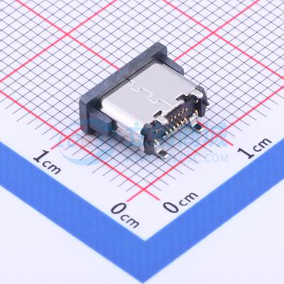 USB连接器 GT-USB-7055 SMD 立贴16Pin Type C母座；高度H6.40mm