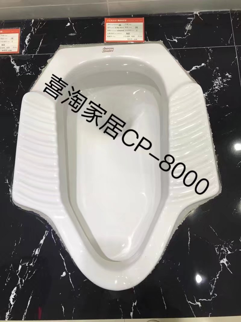 正品美标卫浴洁具陶瓷蹲便器CCAS8000 带存水弯蹲坑白色公共用品