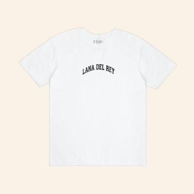 LANA DEL REY 官网同款  徽标的白色短袖 T 恤宽松圆领夏季TEE