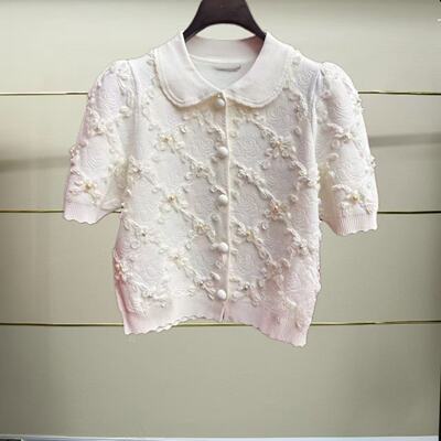 肆正品 25夏 绣花针织开衫FF25X31ZM215-250